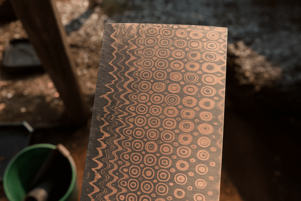 Copper Damascus Knife: Forging Cu-Mai Copper-Steel Blades